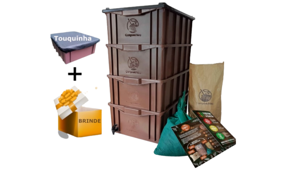Kit Composteira Doméstica - M4 (Até 5 pessoas)